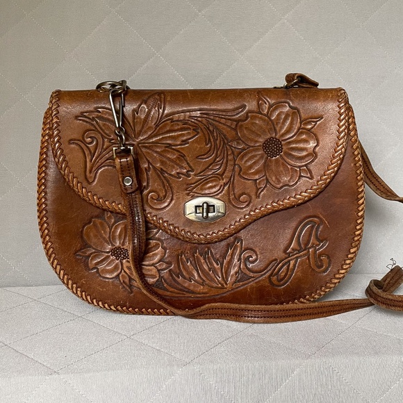 Handmade | Bags | 97s1980s Hand Tooled Leather Purse Unlined A | Poshmark